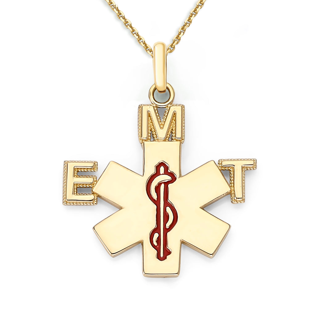 EMT Pendant Necklace in Solid Gold – Pome Jewelry